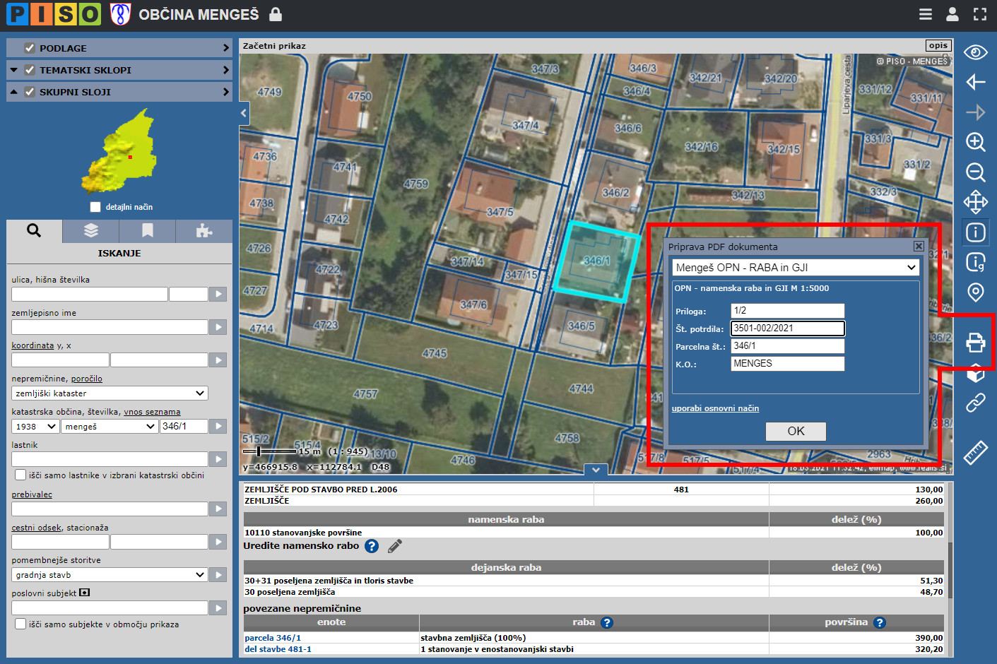PISO Plus - PISO - Prostorski informacijski sistem občin