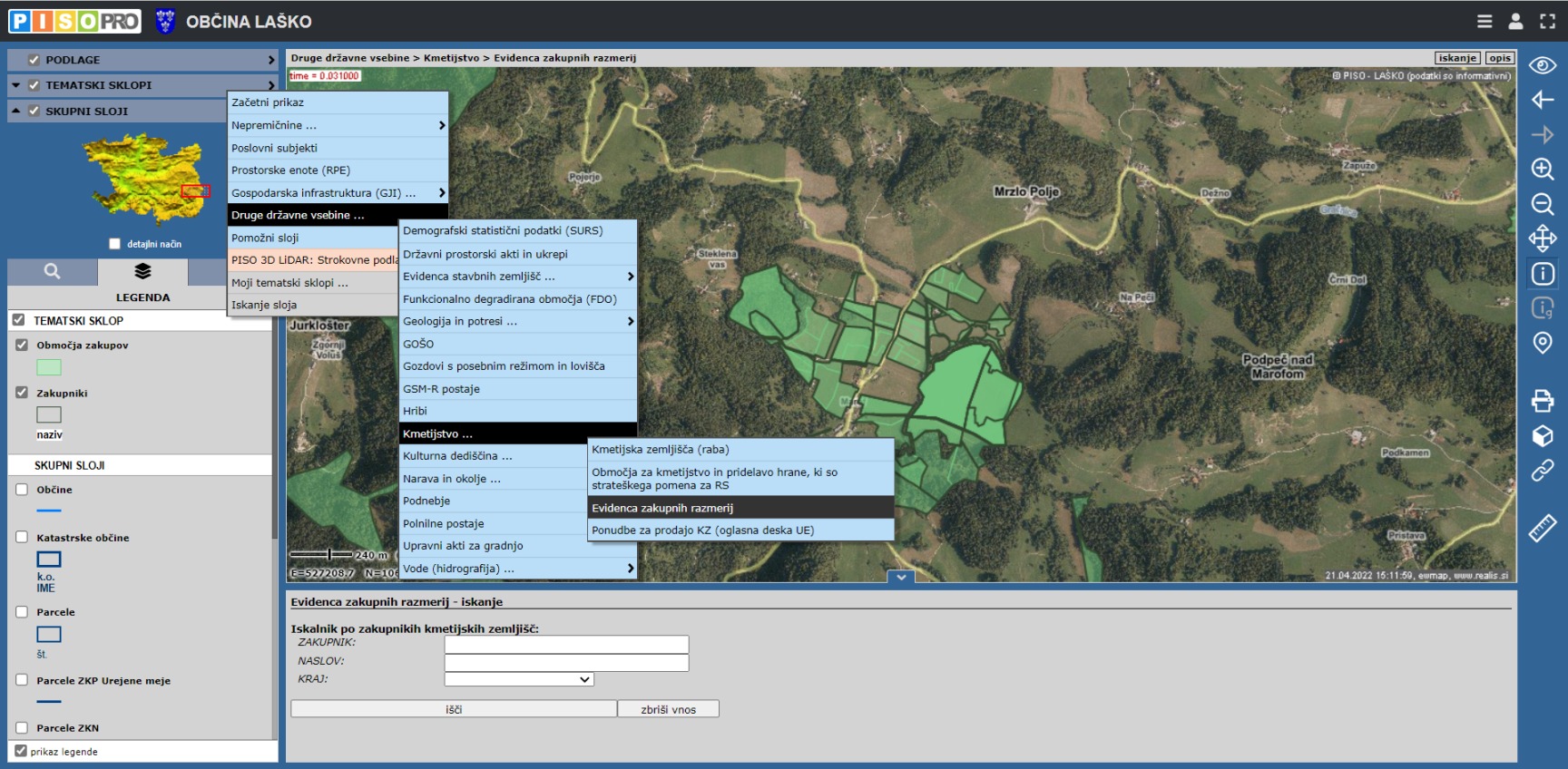 PISO PRO - PISO - Prostorski informacijski sistem občin